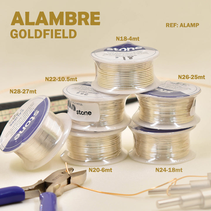 ALAMBRE GOLDFIELD AMERICANO PLATEADO – Bisuteria Mayorista