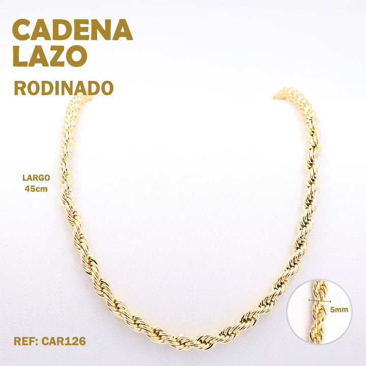 CADENA DE RODIO LAZO 5 MM*45CM – Bisuteria Mayorista