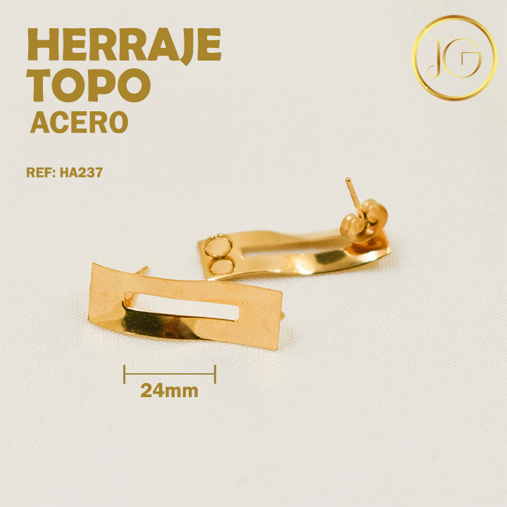 HERRAJE TOPO ACERO RECTANGULO PANDEADO – Bisuteria Mayorista